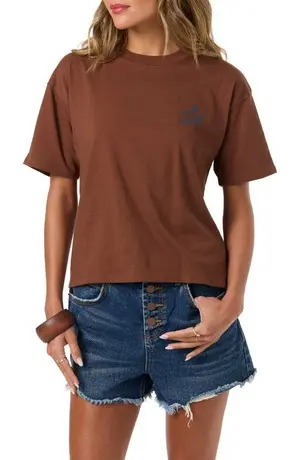 O'Neill Embroidered Relaxed Fit T-shirt - Toffee