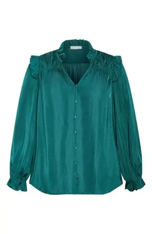 City Chic Jocelyn Ruffle Gathered Top