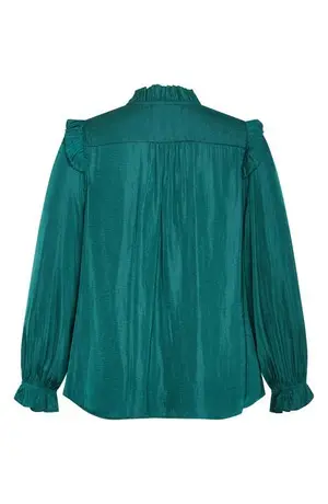 City Chic Jocelyn Ruffle Gathered Top