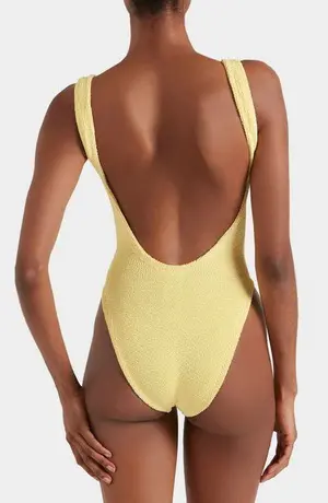 Hunza G Square Neck One-piece Swimsuit - Butter