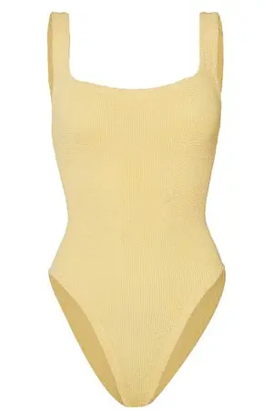 Hunza G Square Neck One-piece Swimsuit - Butter