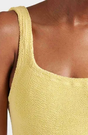 Hunza G Square Neck One-piece Swimsuit - Butter