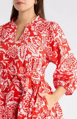 SUGARLIPS Floral Leola Cotton Mini Shift Dress
