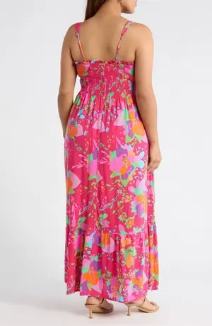 SUGARLIPS Himera Floral Kells Smocked Maxi Sundress