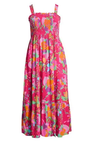 SUGARLIPS Himera Floral Kells Smocked Maxi Sundress
