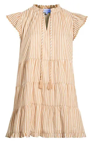 SUGARLIPS Striped Cotton Shift Mini Dress