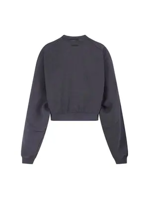 Fear Of God Campus 90s" Crop Hoodie - Black