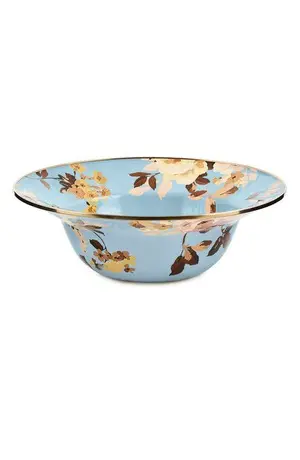 MACKENZIE-CHILDS Wild Rose Slate Serving Bowl - Blue