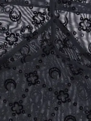 MARINE SERRE Monogram Flock Top - Black