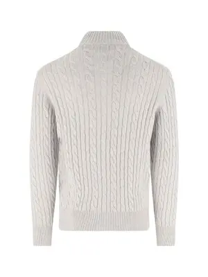 Loro Piana Cashmere Cable Knit Sweater - Gray