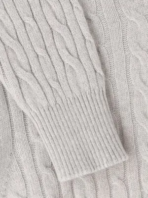Loro Piana Cashmere Cable Knit Sweater - Gray