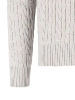 Loro Piana Cashmere Cable Knit Sweater - Gray