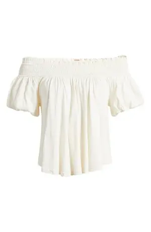 Free People Mabel Off-the-shoulder Top - Sugar Swizzle