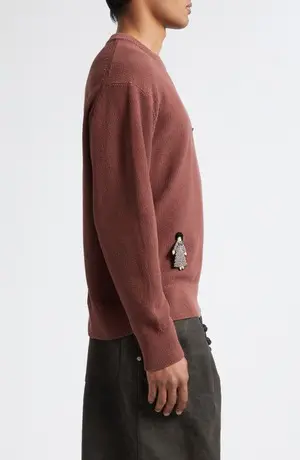 SONG FOR THE MUTE Seed Stitch Oversize Cotton Sweater
