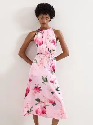 PHASE EIGHT Bethany Halter Midi Dress