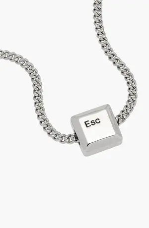 YOJ Plated Esc Pendant Necklace