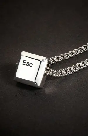 YOJ Plated Esc Pendant Necklace