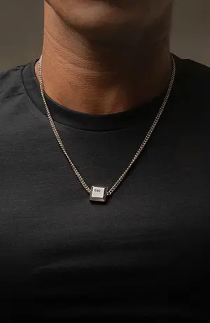 YOJ Plated Esc Pendant Necklace