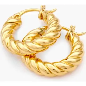 YOJ Fenny Twisted Mini Hoop Earrings - Gold