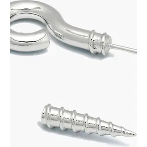 YOJ Single Pin-inspired Sterling Earring - Silver