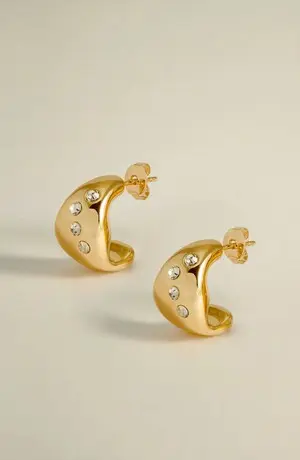 YOJ Remeni Crystal Hoop Earrings