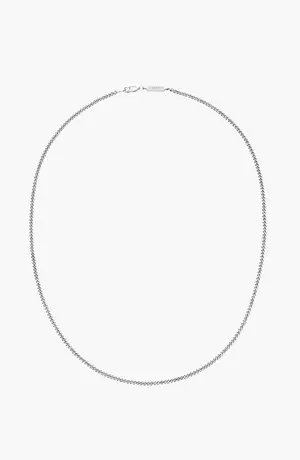 YOJ Curb Chain Necklace - Silver