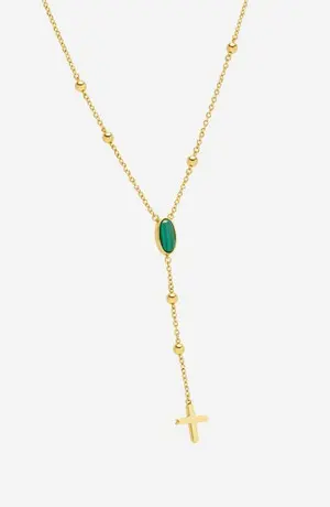 YOJ Rosary Lariat Necklace