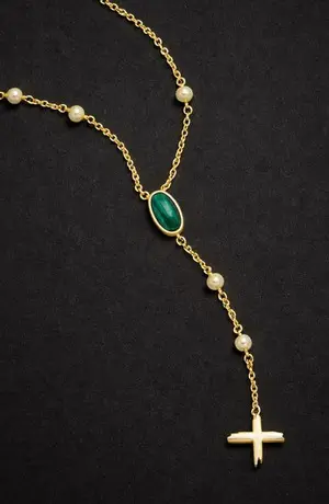 YOJ Rosary Lariat Necklace