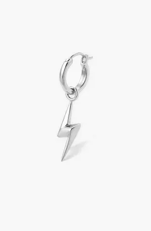 YOJ Lightning Charm Hoop Earring