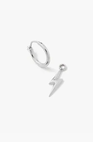 YOJ Lightning Charm Hoop Earring