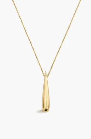 YOJ Eos Teardrop Necklace In Polished Or Plated - Gold