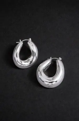 YOJ Midi Chubby Twisted Hoop Earrings