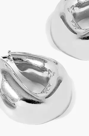 YOJ Midi Chubby Twisted Hoop Earrings