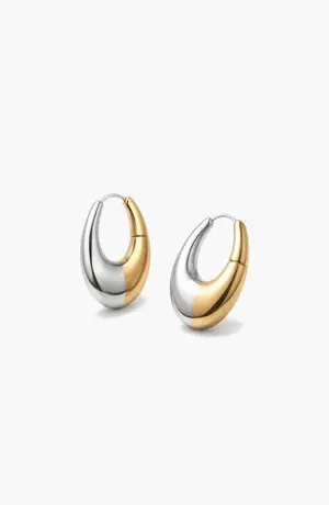 YOJ Charlotte X Eclipse Midi Hoops - Gold