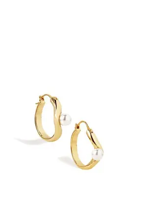 YOJ Pearl Hoop Earrings