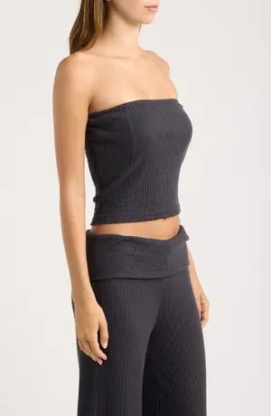 BILLABONG Ribbed Strapless Top