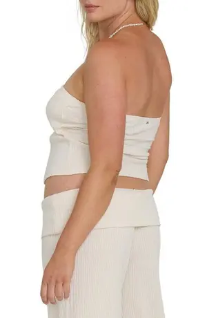 BILLABONG Ribbed Strapless Top