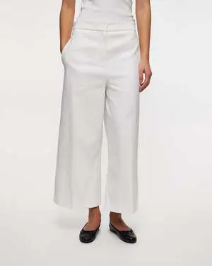 JOSEPH Trousers Temple Light Gabardine Stretch - Ivory