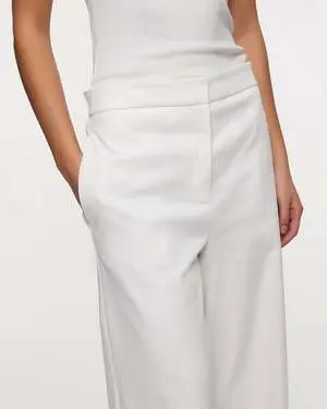 JOSEPH Trousers Temple Light Gabardine Stretch - Ivory