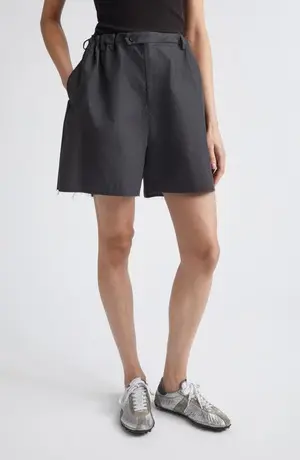 MAISON MARGIELA Raw Hem Wide-leg Shorts