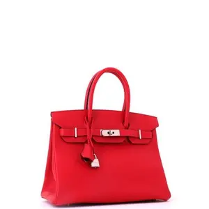 Hermès Birkin Handbag Epsom With Palladium Hardware 30 - Red