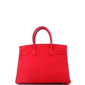 Hermès Birkin Handbag Epsom With Palladium Hardware 30 - Red