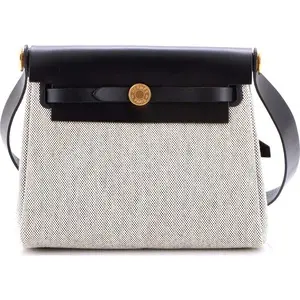 Hermès Herbag Zip Toile And Leather 20 - Noir