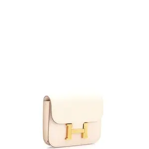 Hermès Constance Slim Wallet Epsom - Craie