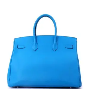 Hermès Birkin Handbag Epsom With Palladium Hardware 35 - Blue