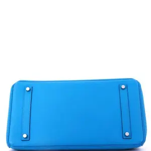 Hermès Birkin Handbag Epsom With Palladium Hardware 35 - Blue