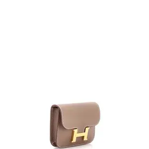 Hermès Constance Slim Wallet Evercolor - Etoupe