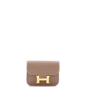 Hermès Constance Slim Wallet Evercolor - Grey