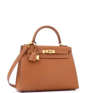 Hermès Kelly Handbag 28 Brown Epsom With Hardware - Gold