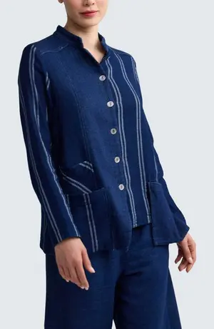 LUUKAA Clover Architectural Denim Muslin Jacket